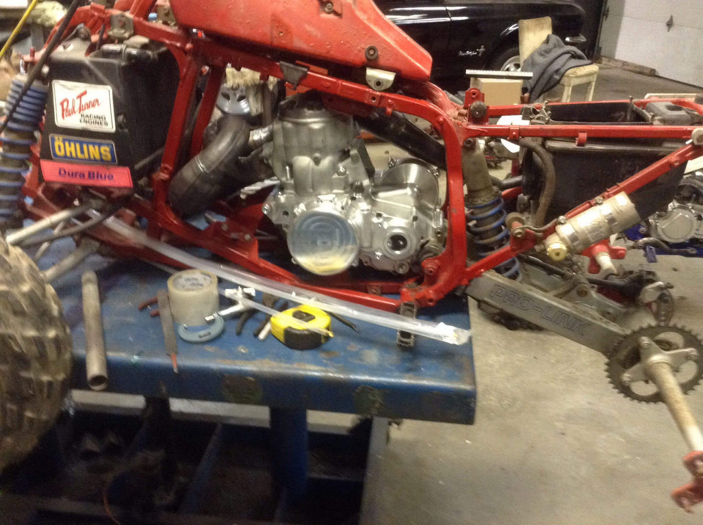 SR Engineering billet TRX500R winter project