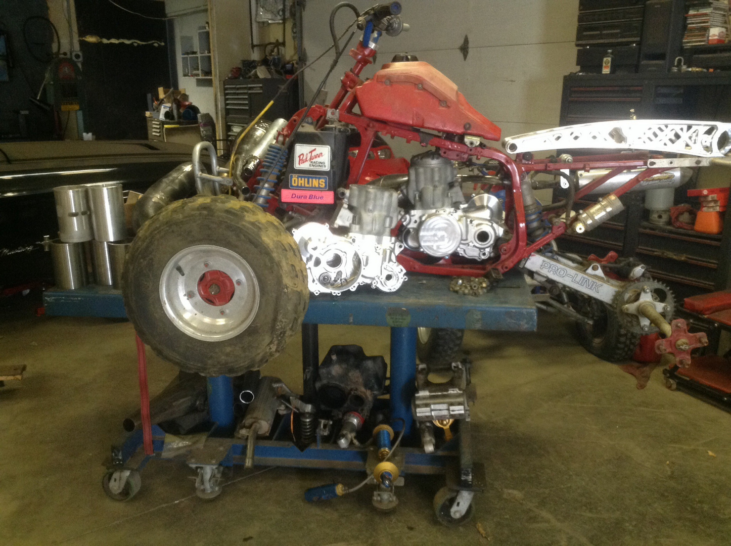 SR Engineering billet TRX500R winter project