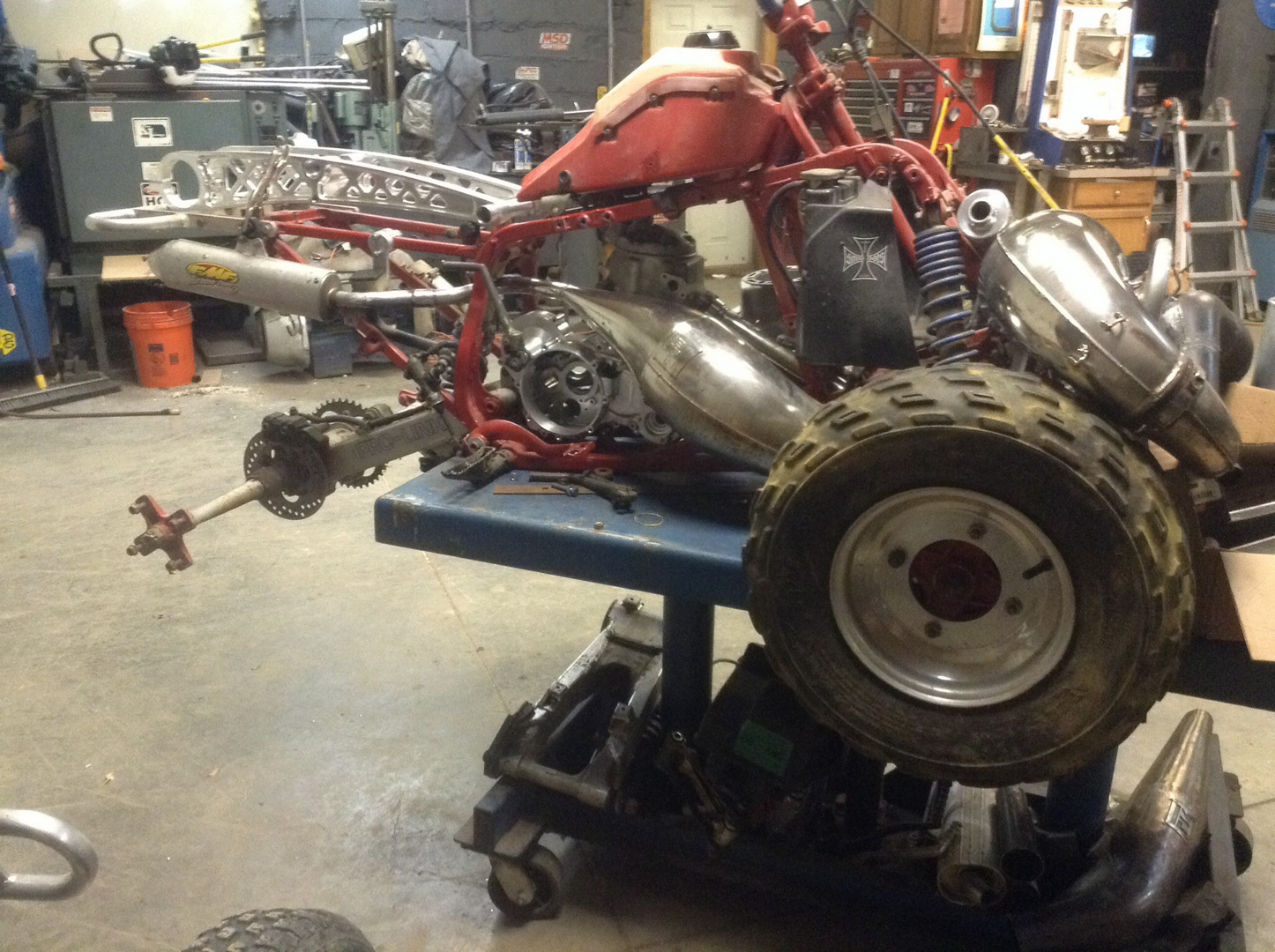 SR Engineering billet TRX500R winter project